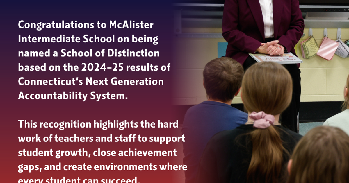 Congratulations to McAlister Intermediate School on being named a ...